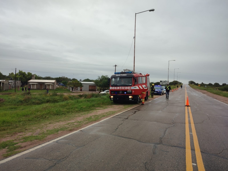 Accidente en la Ruta Provincial 16 en Deán Funes
